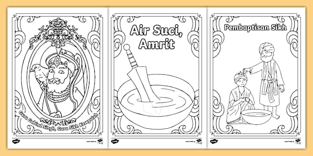 Aktiviti Mewarna Poster - Hari Vaisakhi KSSR 1 - Twinkl