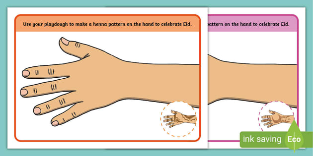 Eid Henna Design Modelling Dough Mat (teacher made) - Twinkl