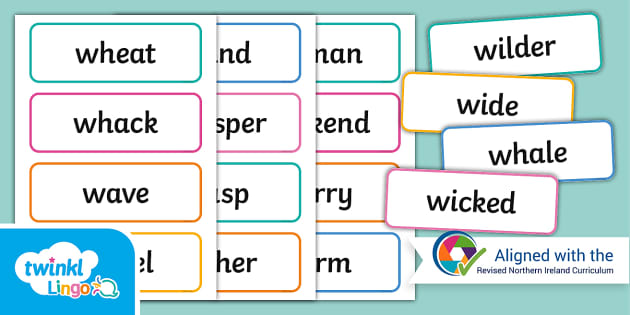 Linguistic Phonics Stage 5/6 Phase 3b 'w/wh' Sound Word Cards