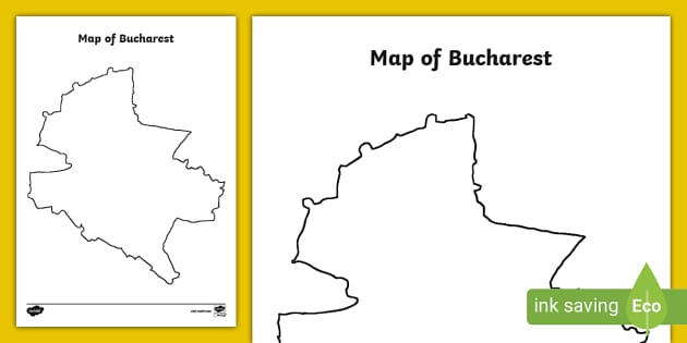 Bucharest Map Colouring Page (teacher made) - Twinkl