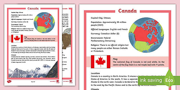 Canadian Fun Facts | Canada Fact File | KS2 Geography
