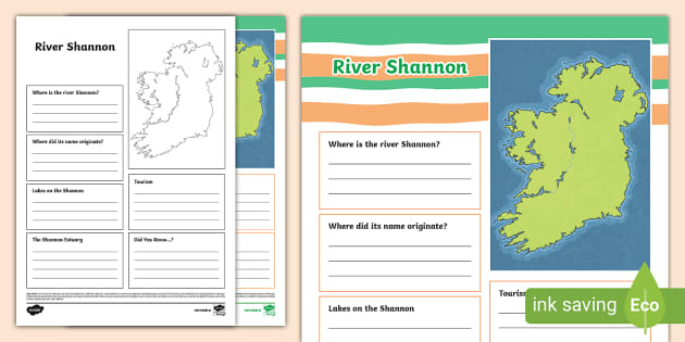 River Shannon Fact File Template - Twinkl