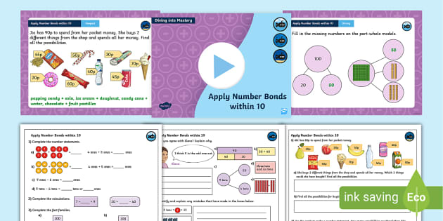 👉 Y3 Diving into Mastery: Step 1 Apply Number Bonds within 10