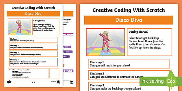 Disco Diva Scratch Worksheet