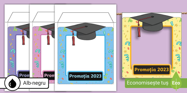 Stegulețe cu fotografii la absolvire (teacher made)