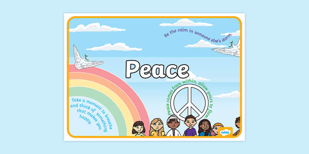 Peace Display Poster (teacher made) - Twinkl