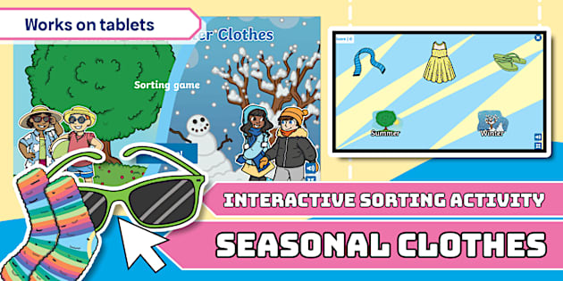 Seasonal Clothes Interactive Sorting Activity