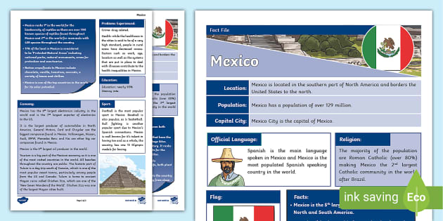 Mexico Fact File (teacher made) - Twinkl