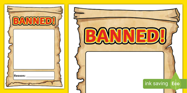 Banned Poster Template teacher Made Twinkl banned-poster-template-teacher-made-twinkl