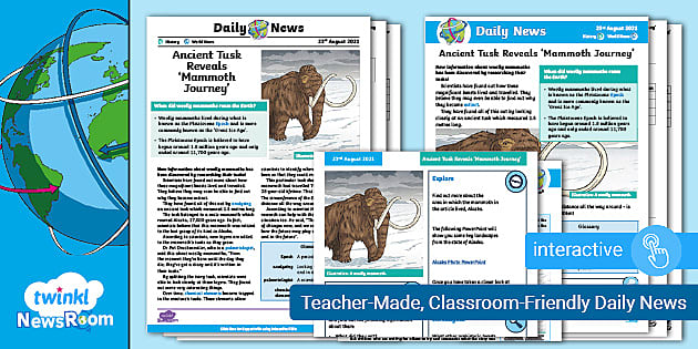 News About the Woolly Mammoth | Reading Comprehension (7-11)