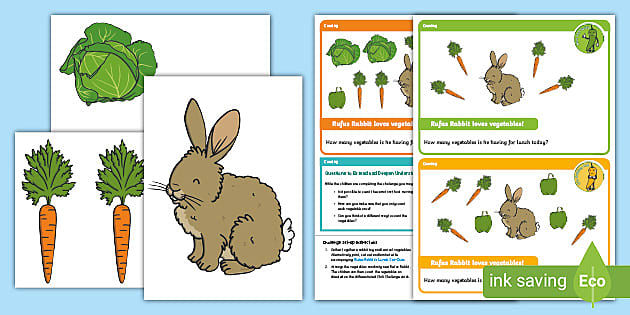 EYFS Maths Counting Chilli Challenges: Rufus Rabbit’s Lunch