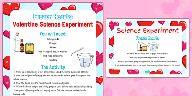 Frozen Hearts Valentine Science Experiment