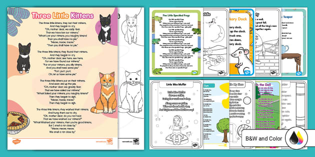 Nursery Rhymes Poster Pack (Hecho por educadores) - Twinkl Nursery Rhymes Poster Pack (Hecho por educadores) - Twinkl