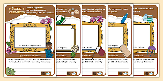 Be Aseel in your Community - Writing Frames - Twinkl
