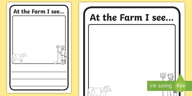 at the farm I see Writing Frames (teacher made)