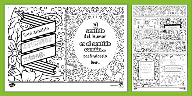 Hoja de colorear: Afirmaciones diarias (teacher made)