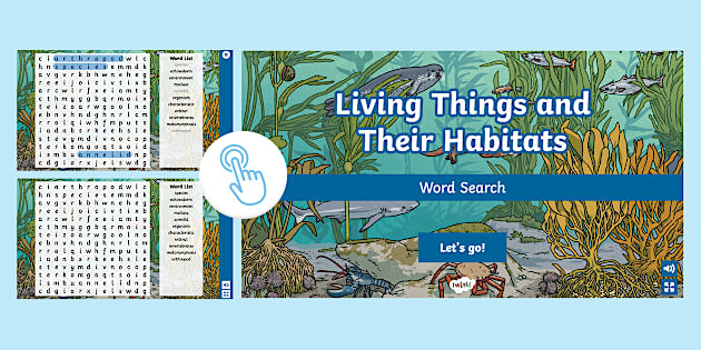 Living Things and Their Habitats Word Search - Twinkl Living Things and Their Habitats Word Search - Twinkl