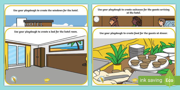 UAE Golden Falcon Hotel Role Play Playdough Mats - Twinkl