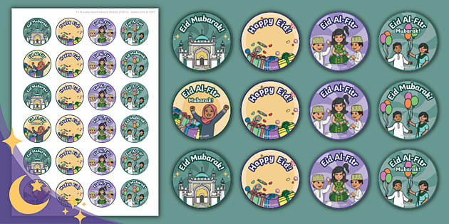 Eid al-Fitr Stickers (teacher made) - Twinkl