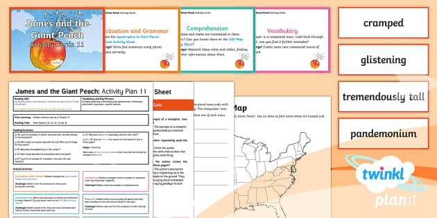 James and the Giant Peach Guided Reading 11 Y4 to Support Teaching On ...