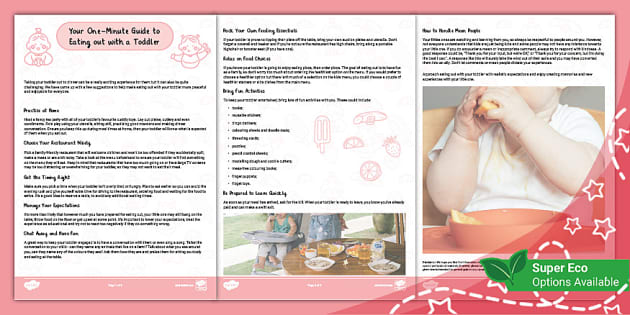 Your One Minute Guide to Eating out with a Toddler - Twinkl Your One Minute Guide to Eating out with a Toddler - Twinkl