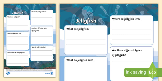 KS1 Jellyfish Fact File Template (l'enseignant a fait)