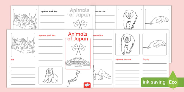 Animals of Japan Leaflet Template (Teacher-Made) - Twinkl