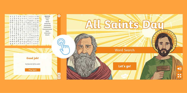 Interactive All Saints Day Word Search