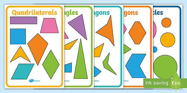 Regular And Irregular 2D Shapes Display Posters Australia