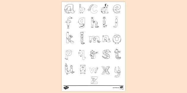 FREE! - Alphabet Educational Colouring Page | PDF | Colouring Sheet