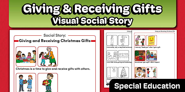 Giving and Receiving Christmas Gifts Visual Social Story