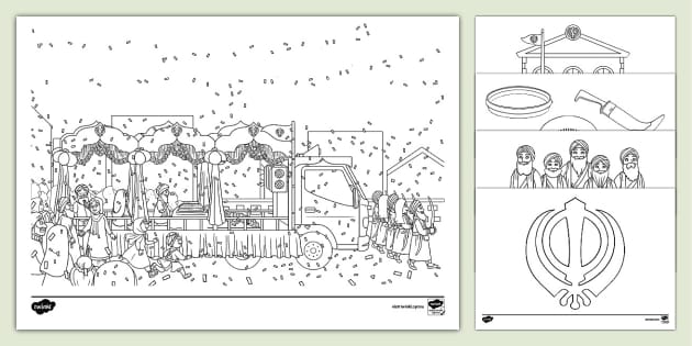 Vaisakhi Colouring Sheets (teacher made) - Twinkl