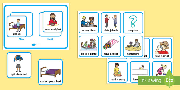 Now and Next Poster and Cards (teacher made) - Twinkl