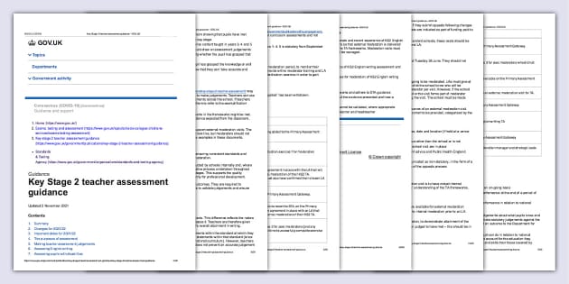 FREE! - Key Stage 2 Teacher Assessment Guidance - Twinkl