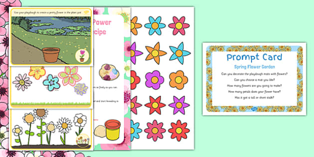 Spring Flower Garden Busy Bag Prompt Card and Resource Pack