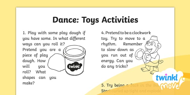 👉 Twinkl Move - Year 2 Dance: Toys Home Learning Tasks