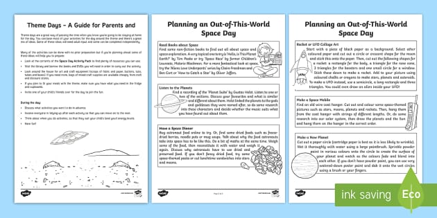 Space Day Worksheet / Worksheet (teacher made) - Twinkl