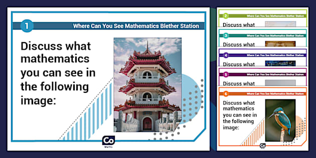 Where Can You See Mathematics Blether Station (teacher made)