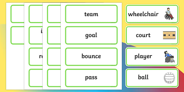 The Paralympics Rugby Word Cards (teacher made) - Twinkl