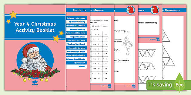 Year 4 Christmas Activity Booklet (teacher made) - Twinkl