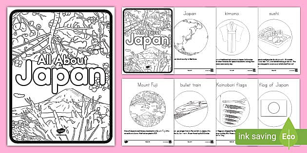 All About Japan Trace and Color Activity Booklet