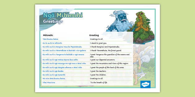 Good Morning in Te Reo Māori - Mihimihi Resource | Twinkl NZ
