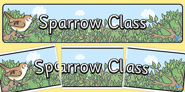 FREE! - Sparrow Themed Classroom Display Banner