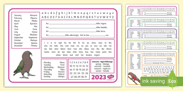 New Zealand Desk Mat - Te Reo Māori/English (teacher made)