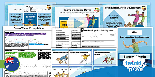 Move PE Year 4 Dance: Water Lesson 5: Precipitation - Twinkl