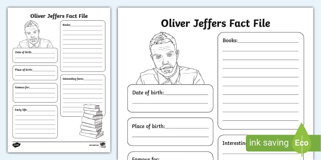 Oliver Jeffers Fact File Template (teacher made)