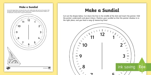 How To Make A Sundial Clock | Craft | Telling The Time | KS1