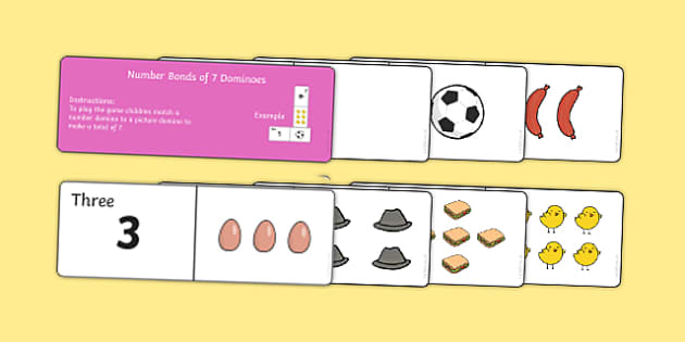 Number Bonds of 7 Dominoes