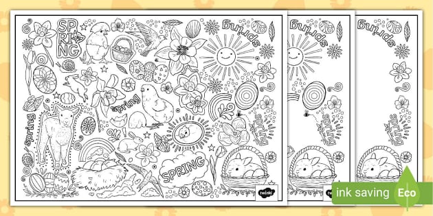 Easter Doodling Activity - Printable Colouring Page for Kids