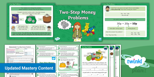 👉 Year 2 Solving Two-Step Money Problems PlanIt Maths